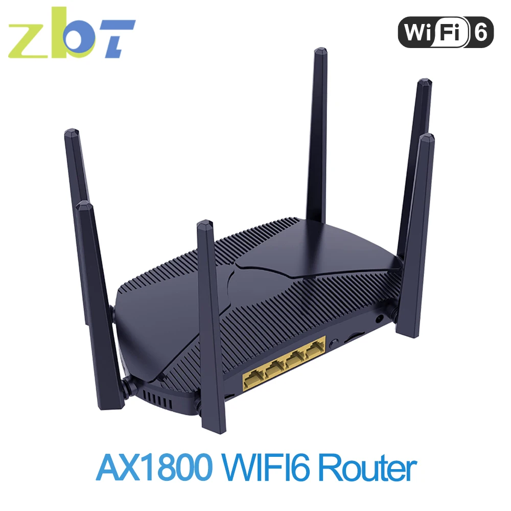 ZBT 와이파이 6 라우터, AX1800 1800Mbps 무선 와이파이 5Ghz 2.4G 128MB 플래시 512MB RAM ...