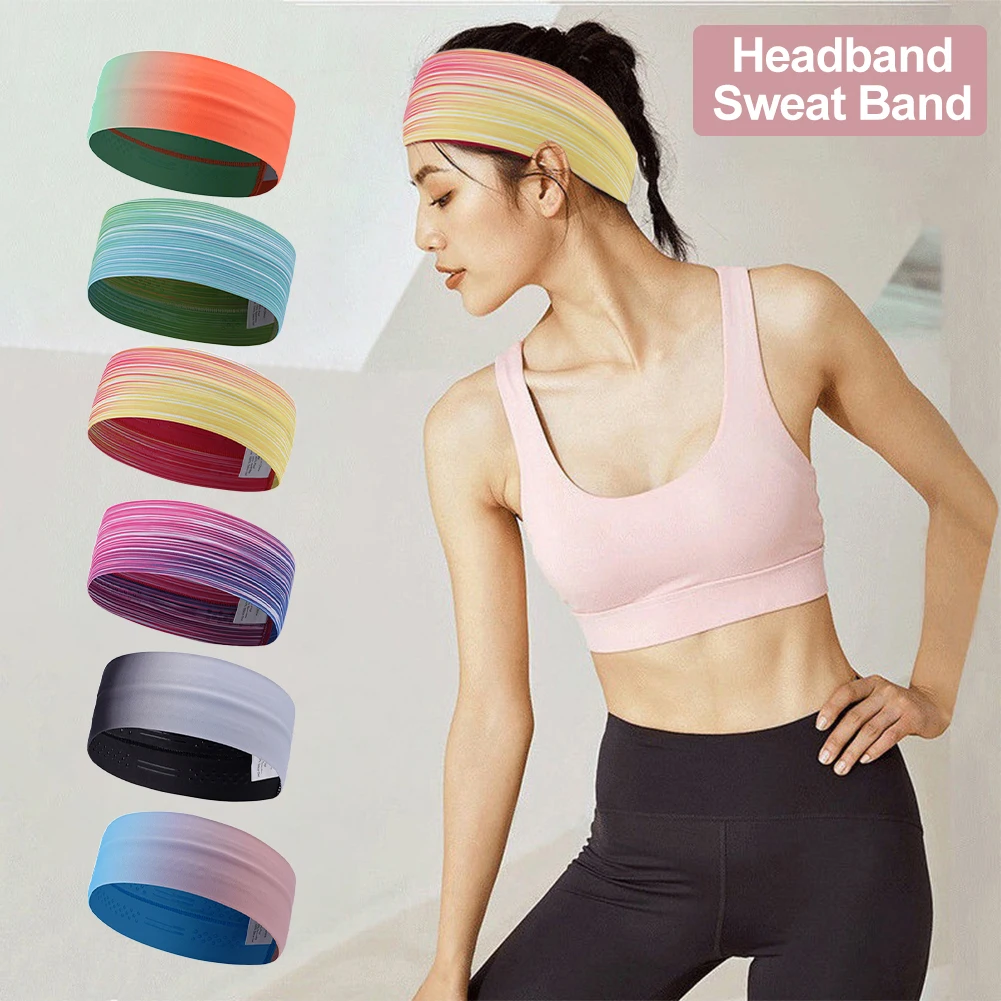 Non Slip Sweatbands Headband Grip Tennis for Yoga Basketball Running ...