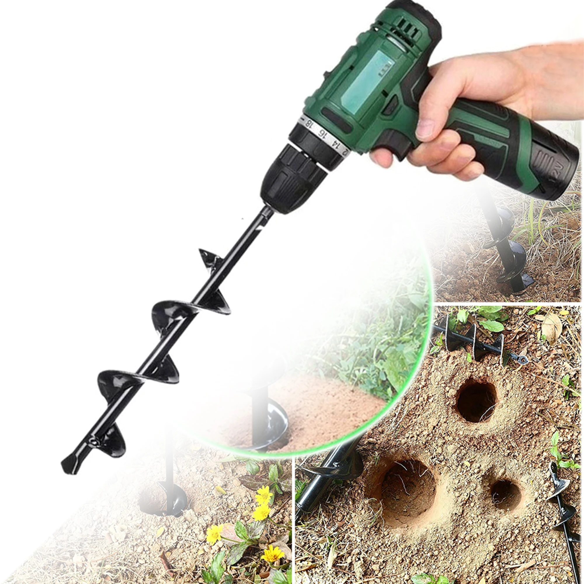 Spiral-Soil-Auger-Garden-Auger-Flower-Planting-Auger-Drilling-Post-Hole ...