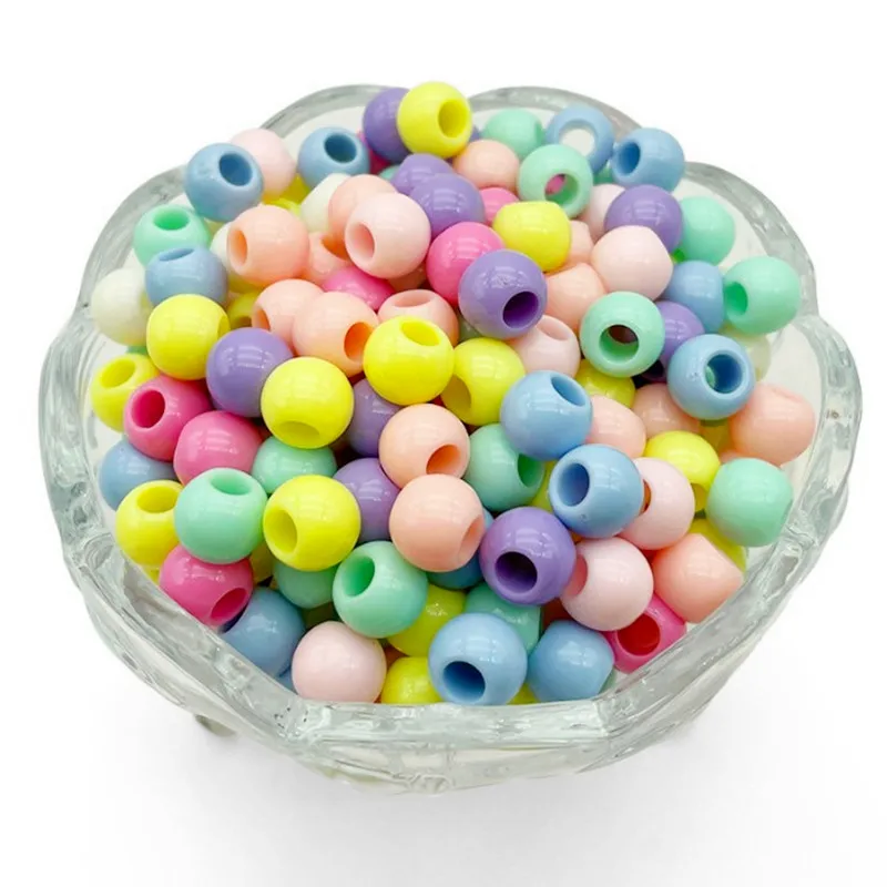 New Fashion Wholesale Mixed Bright Colors Acrylic Loose Spacer Beads ...