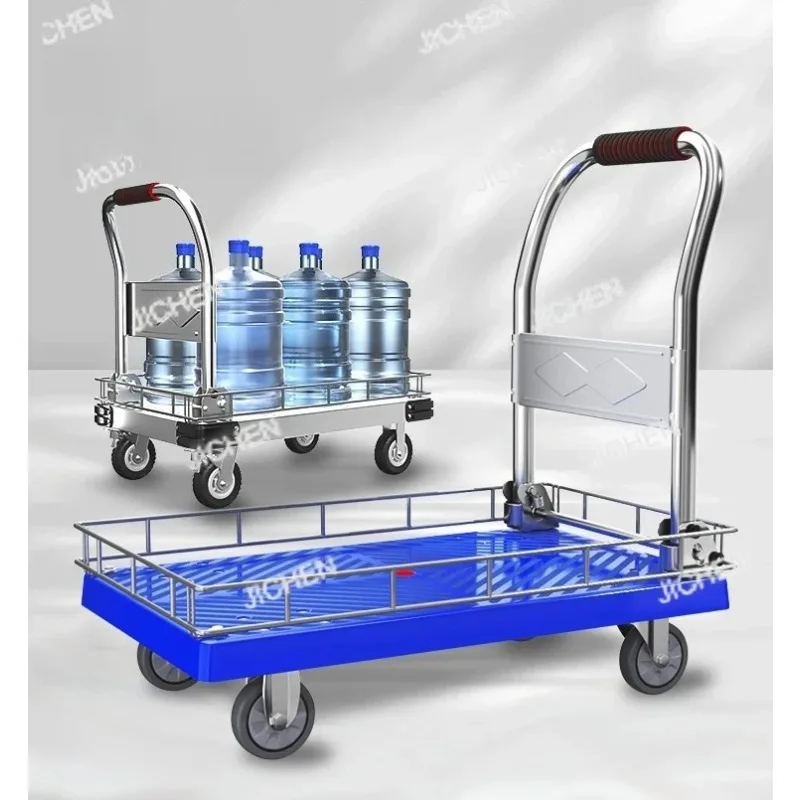 JC Flat truck,household trolley with fence, fence to pick up the ...