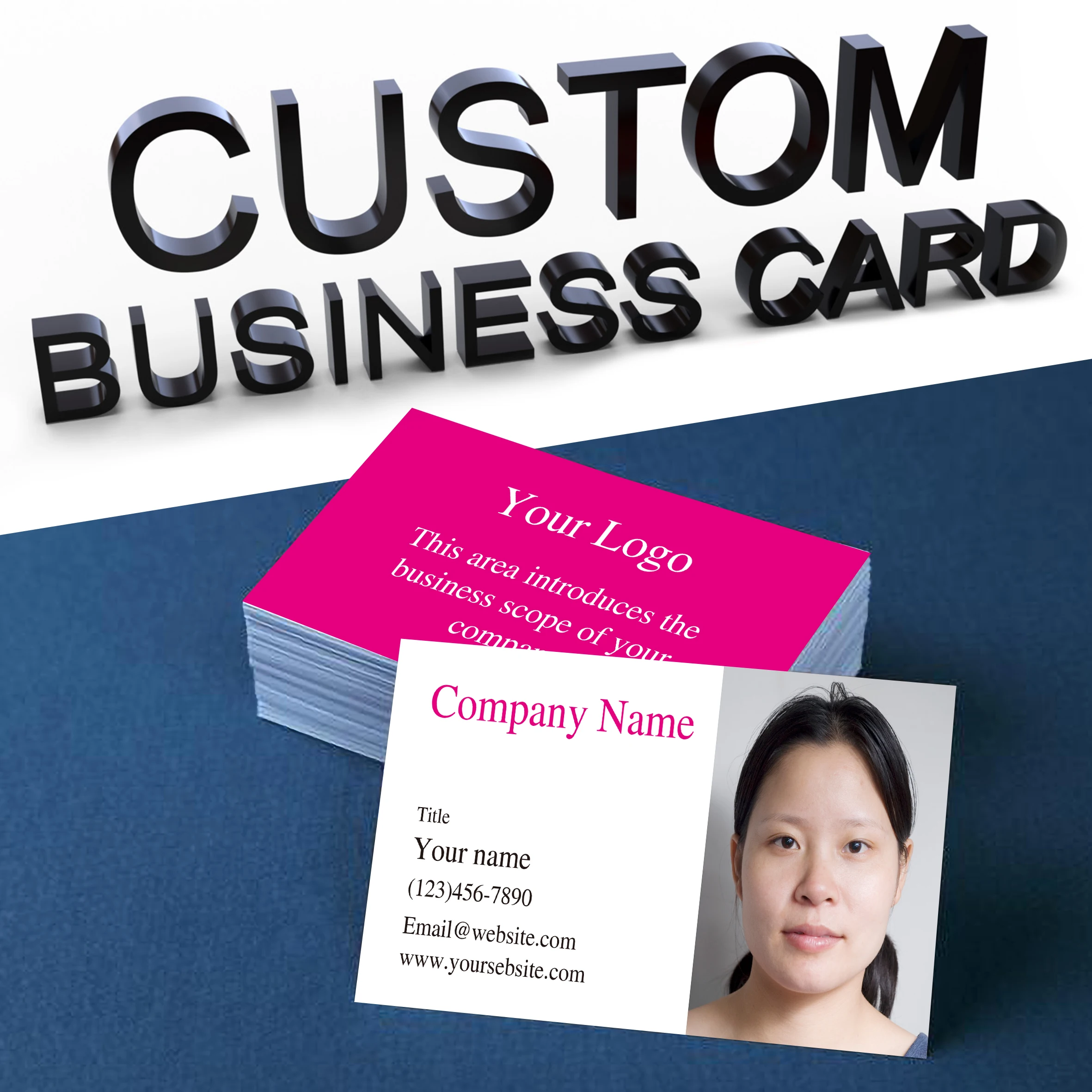 Custom Business Cards Thank You Cards with Personalized Logo Small ...