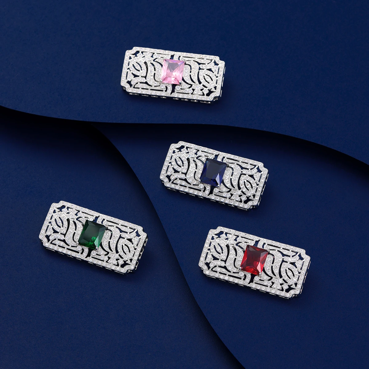 SUYU-Retro-Geometric-Square-Badge-Brooch-Creative-Design-With-Copper ...