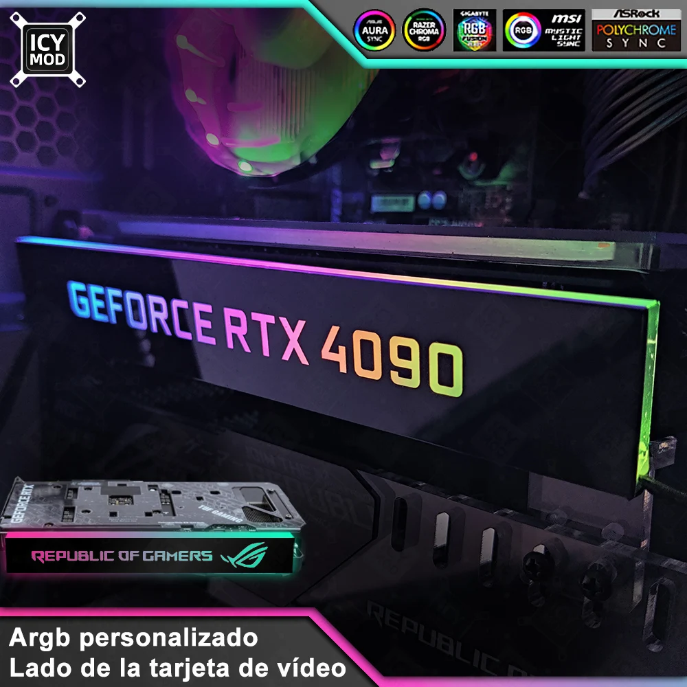 Cubierta de tarjeta de Video de decoración VGA A-RGB, Panel lateral de ...