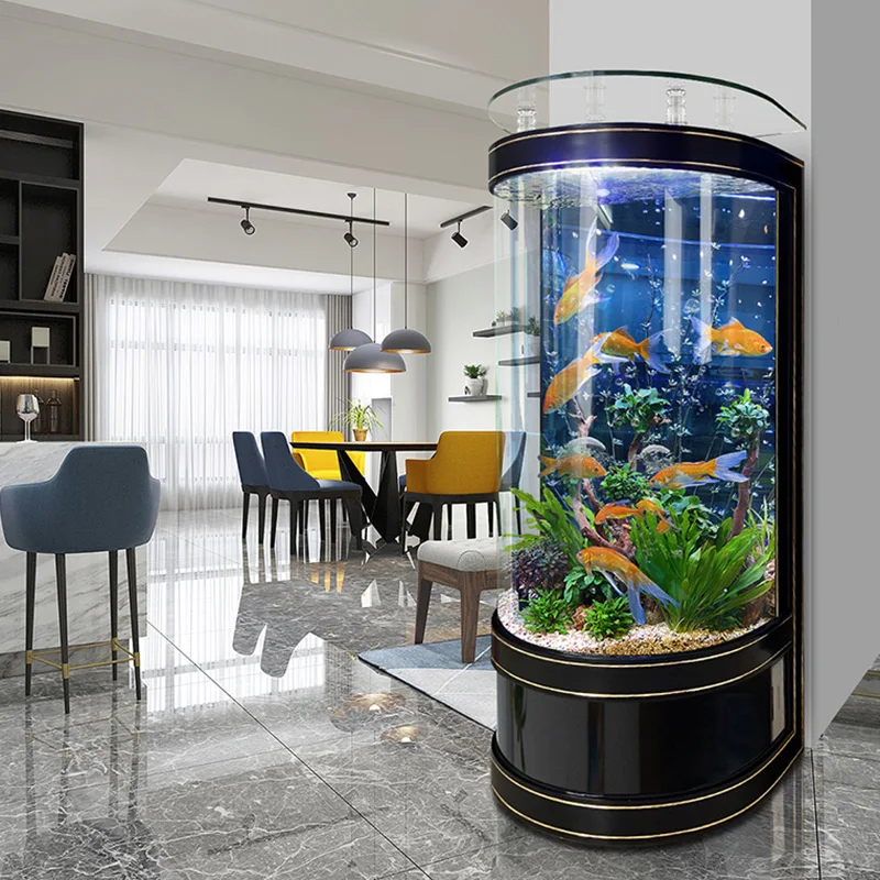 Pecera-semicircular-de-estilo-europeo-para-sala-de-estar-piso-peque-o ...