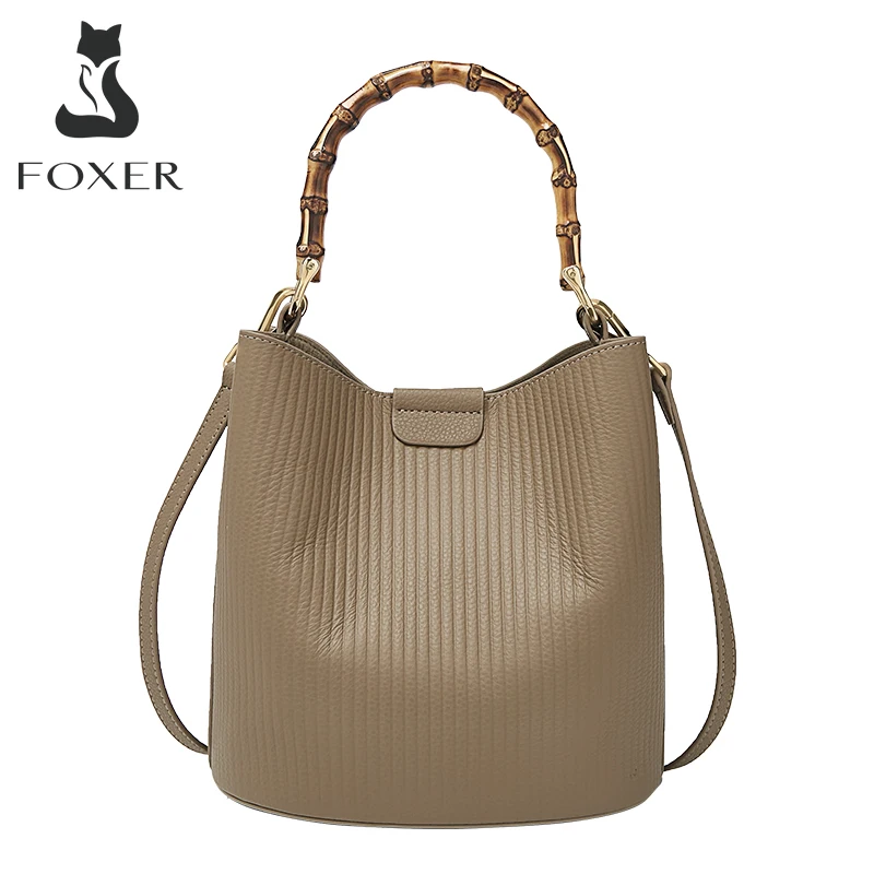 FOXER-Female-Genuine-Leather-Bucket-Handbag-Lady-Simple-Composite ...
