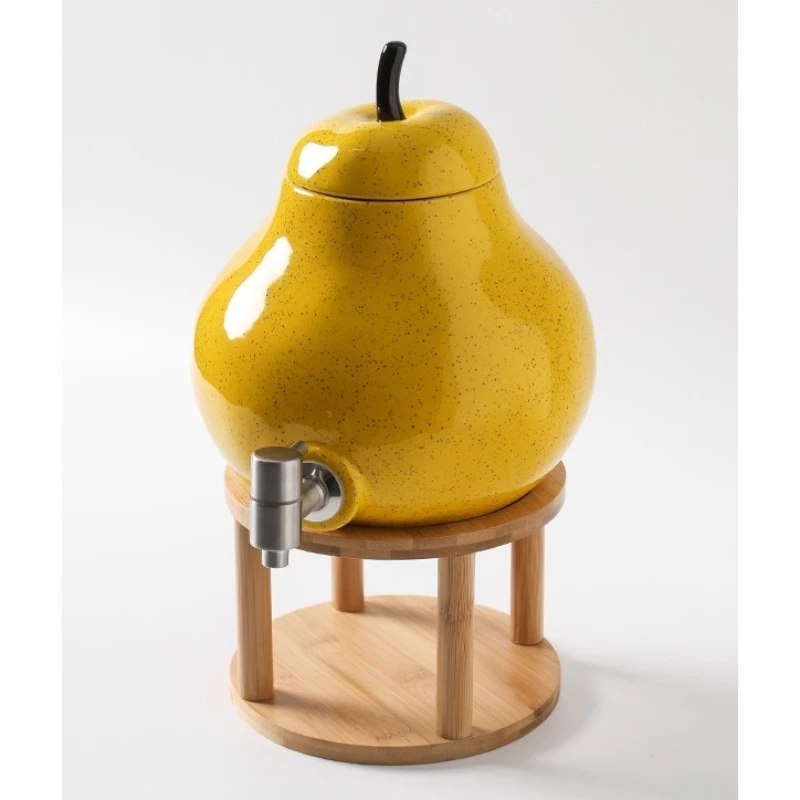 Cute Pear-Shaped Water Dispenser with Tap 4L Thermal Carafe Drink ...