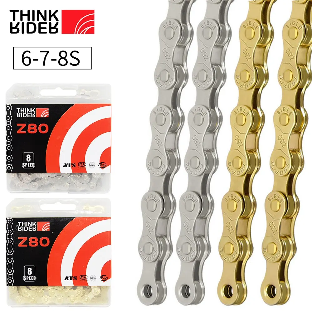 ThinkRider-Bike-Chain-6-7-8-Speed-Velocidade-Electroplated-Silver ...