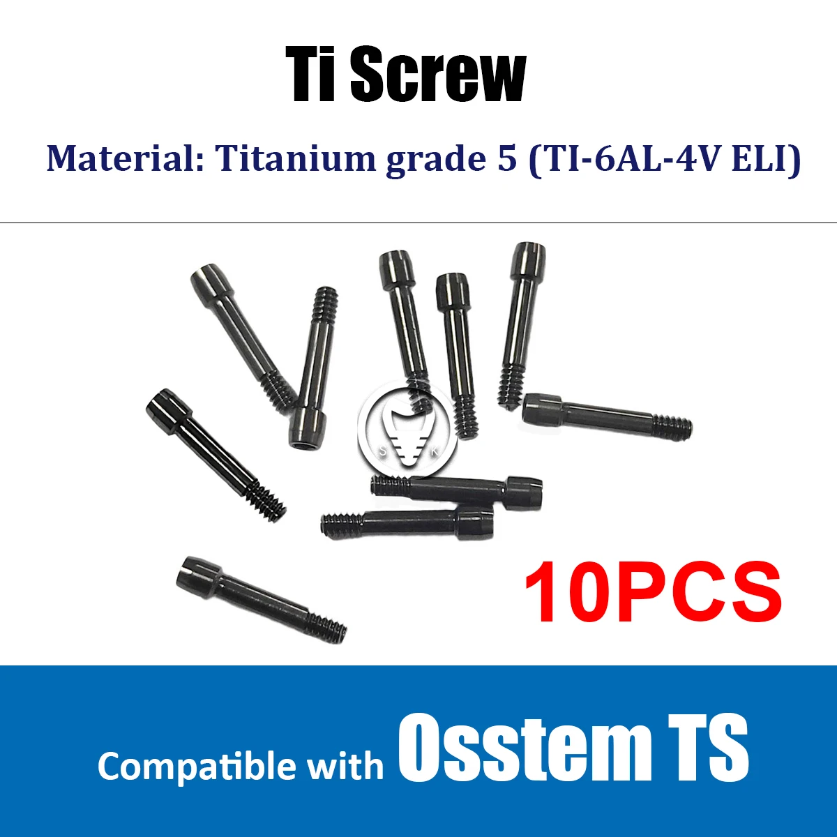 10pcs-Hiossen-Osstem-compatible-TS-Ti-screw-reinforce-with-black ...