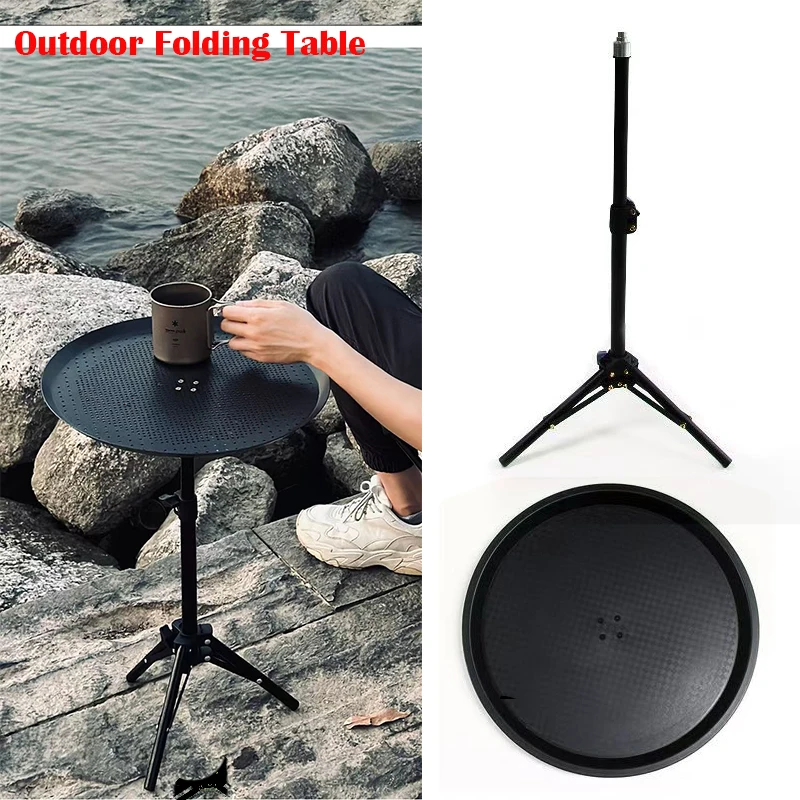Camping-Round-Table-Portable-Mini-Round-Table-Camping-Accessories-Ultra ...