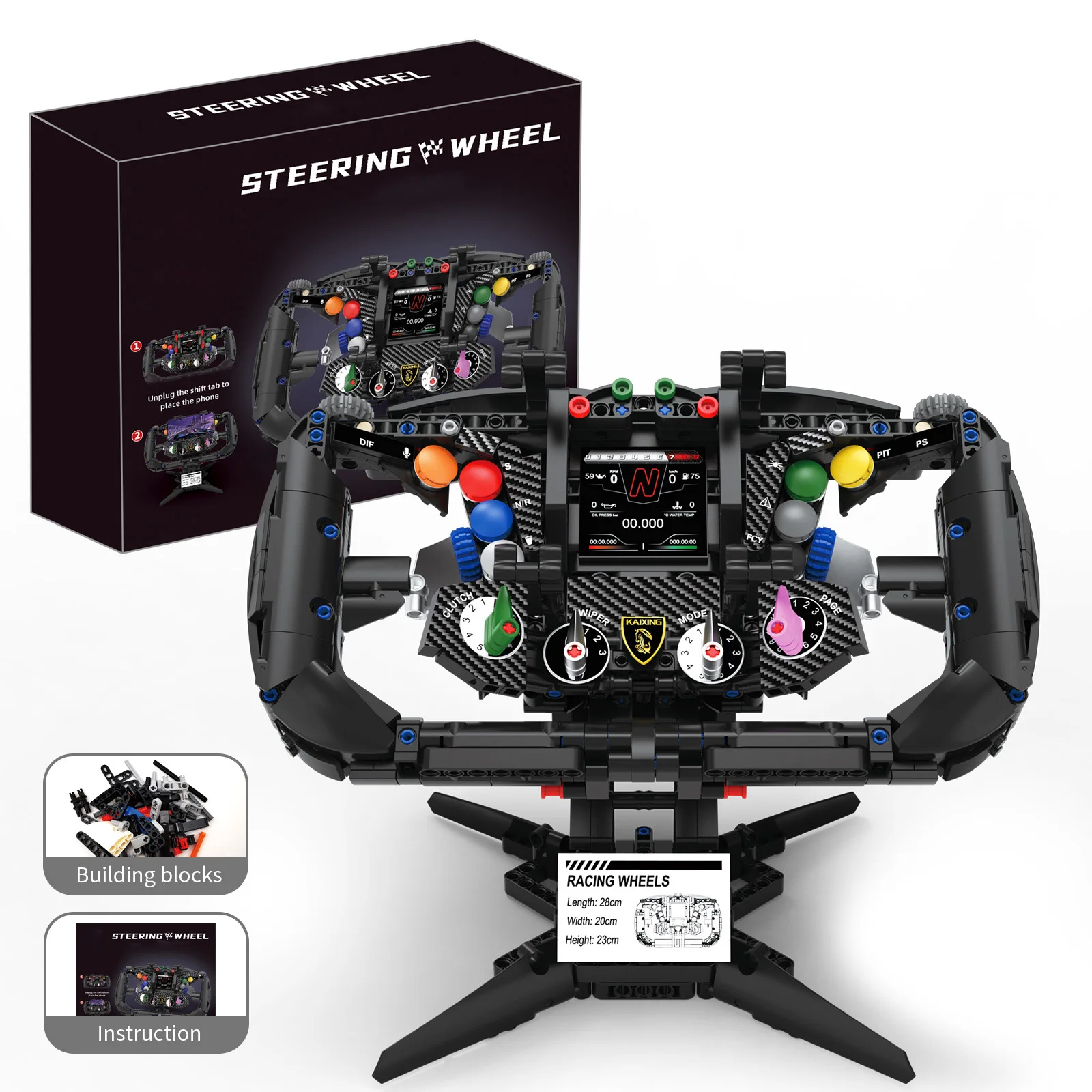 867 pçs esportes carro volante blocos de construção brinquedo desktop ...