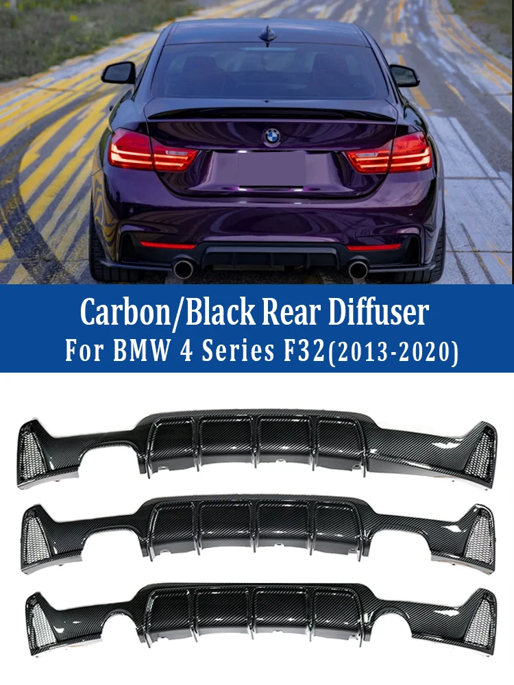 M-Sport-Rear-Bumper-Diffuser-Lip-Carbon-Fiber-For-BMW-4-Series-F32-F33 ...