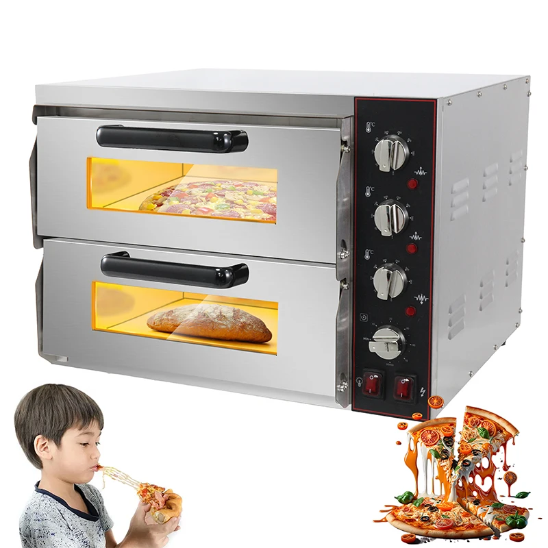 Pizza-Oven-Double-Layer-with-Stone-Panel-Inside-Ovens-Pizza-Bakery ...