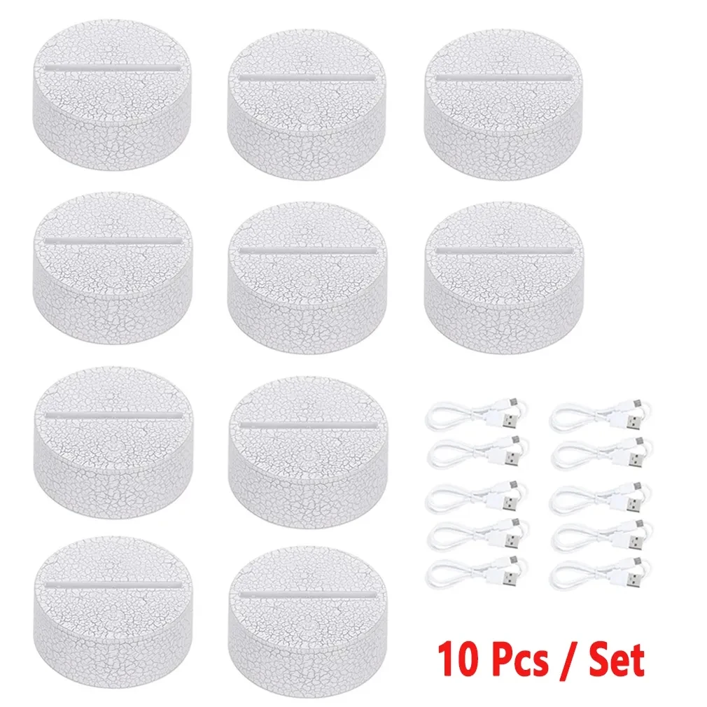 10pcs-Acrylic-3D-LED-Lamp-Base-Table-Night-Light-Base-7-Color-Adjust ...