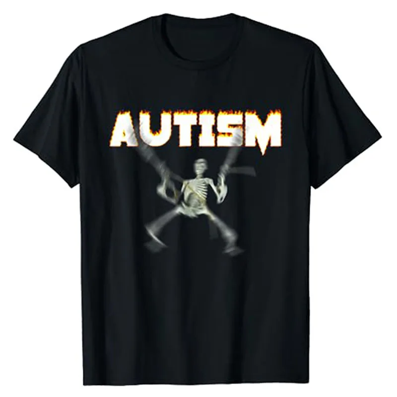 Autism-Skeleton-Meme-T-Shirt-Humor-Funny-Skull-Print-Halloween-Costume ...