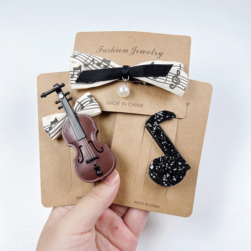 Girl-Children-Cute-kids-Violin-Musical-Note-Hair-Clips-Kawaii-Sweet ...