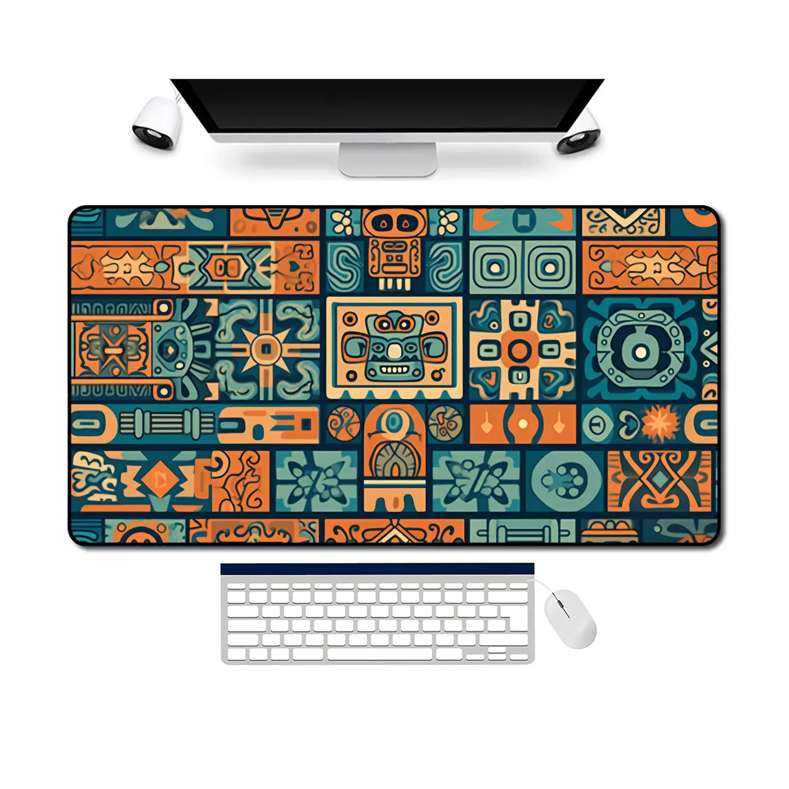 Mayan-Inspired-Desk-Mat-Stunning-Geometric-Design-Mousepad-Mayan-Desk ...