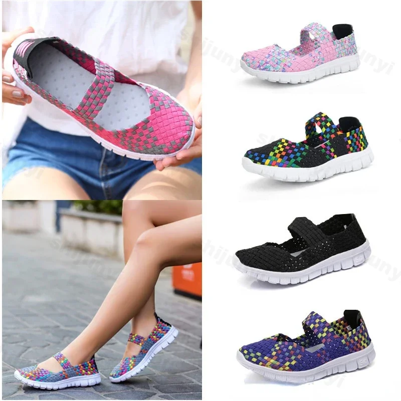 2022 Plus Size 42 Women Hand Woven Shoes Women Shoes Casual Light ...