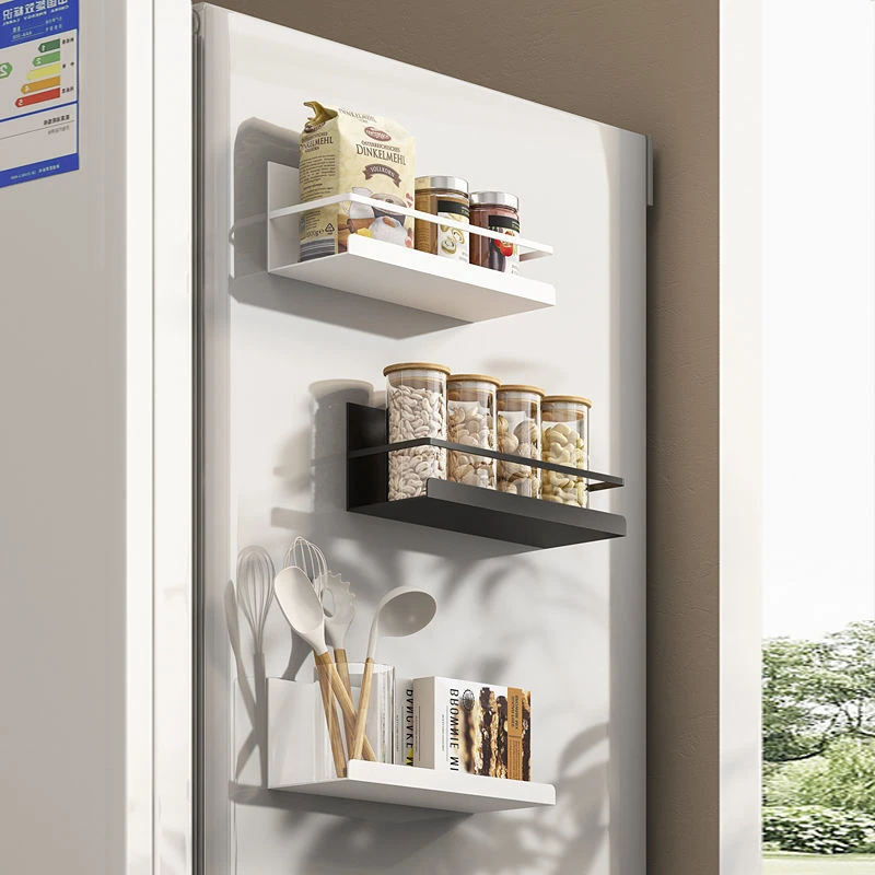 Magnetic Storage Rack Refrigerator Side Shelf Wall | Magnetic Kitchen ...