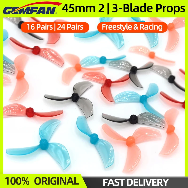 16-24Pairs-Gemfan-45mm-2-Blade-3-Blade-Propeller-Ducted-45mm-CW-CCW-PC ...