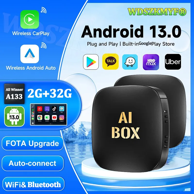 2024-Smart-AI-BOX-Android13-Android-Auto-Wireless-Carplay-WIFI-Smart-TV ...
