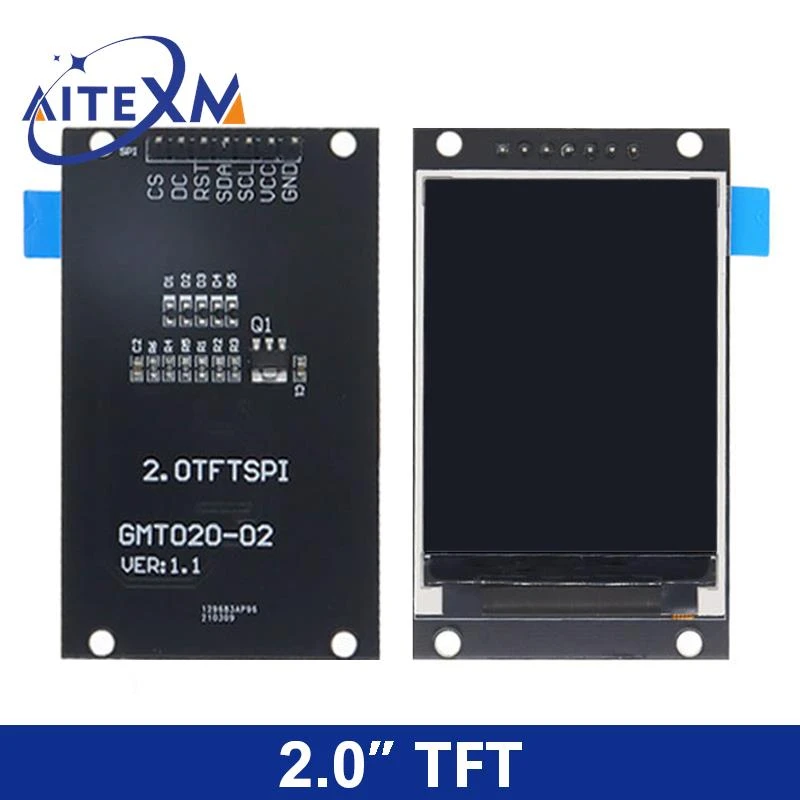 Tft Display 2.0 Inch Oled Lcd Drive Ic St7789v 240rgbx320 Dot-matrix Spi Interface For Arduio ...