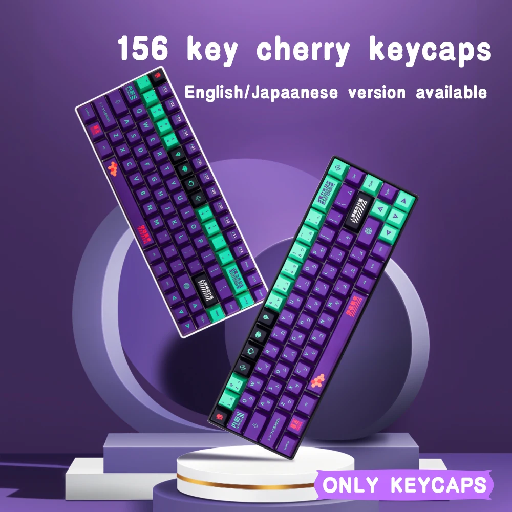 139-156-keys-EVA-01-English-Japanese-Personalized-Keycaps-Cherry ...