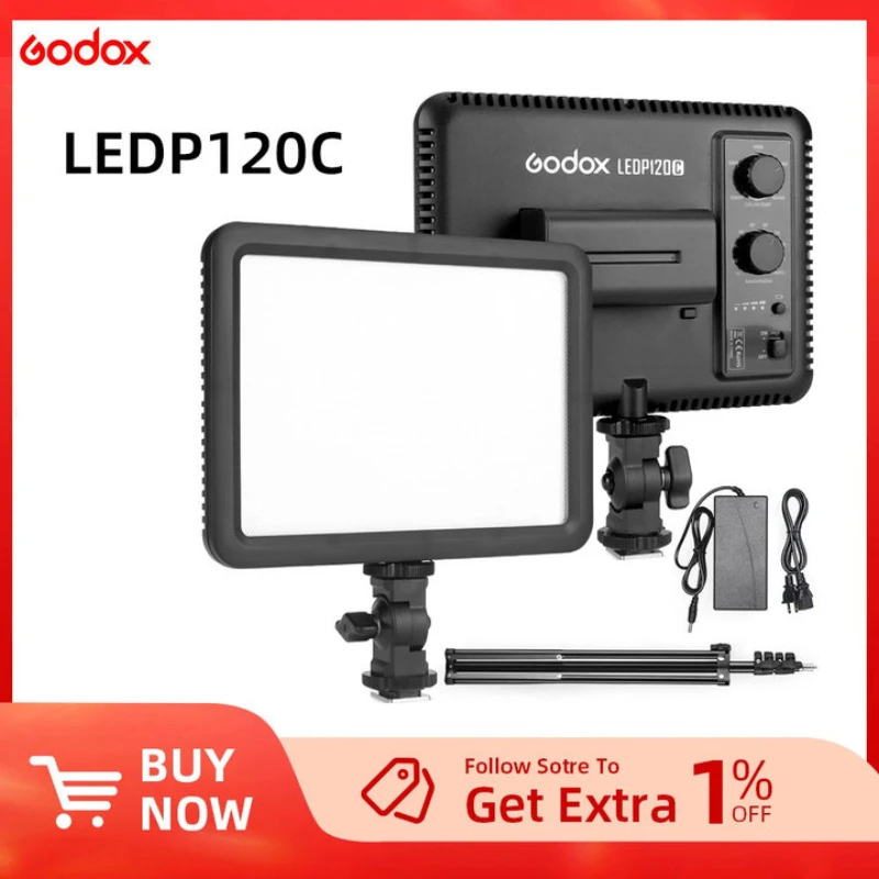 Godox-Ultra-Slim-LEDP120C-LED120C-3300K-5600K-Studio-Video-Continuous ...