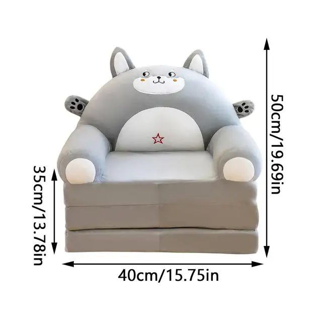 Kids Fold Out Couch 2 In 1 Children Flipp Open Sofa Kindergarten Plush ...