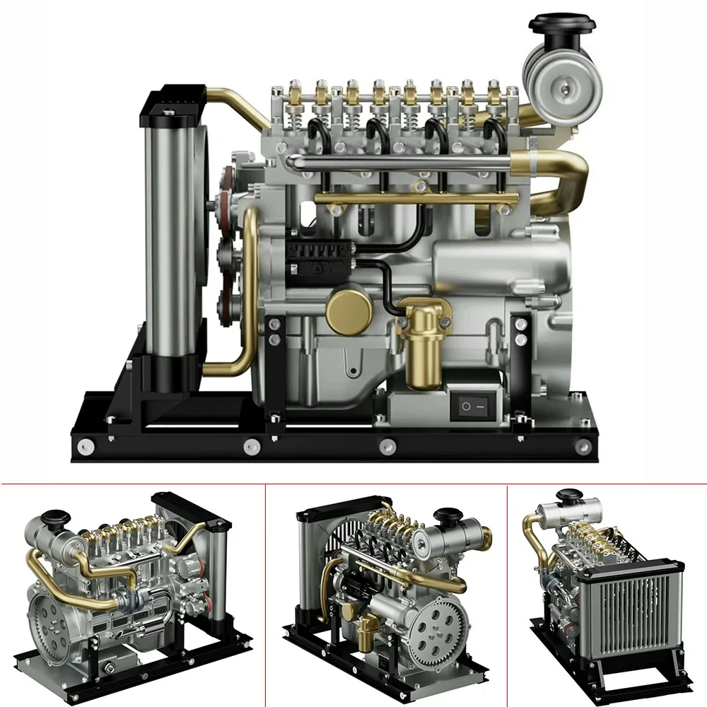 TECHING-Mini-Diesel-Four-cylinder-Mechanical-Engine-Model-Can-Start ...