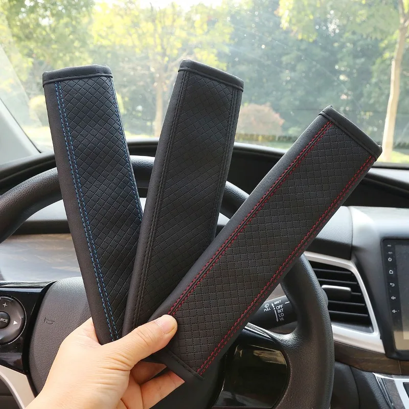 PU-Leather-Safety-Belt-Shoulder-Cover-Seat-belt-accessories-Breathable ...