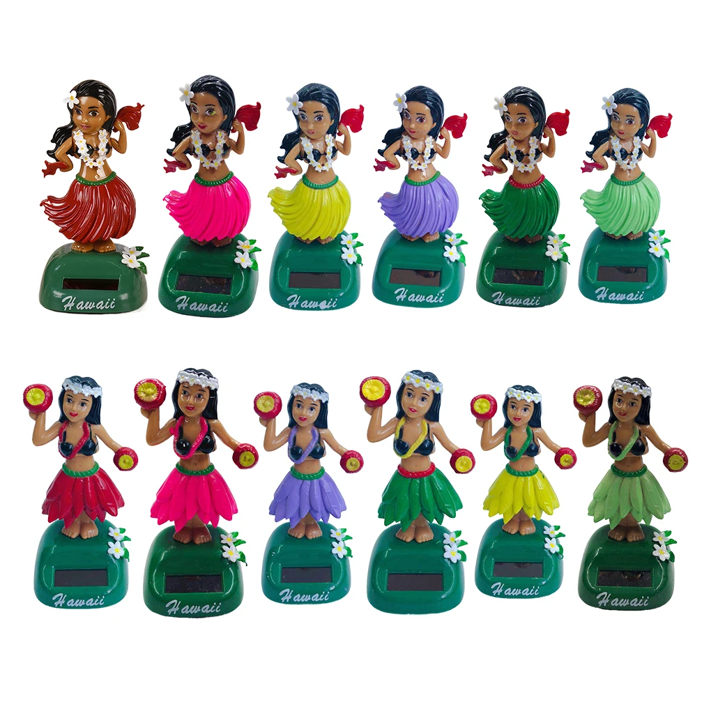 Solar Powered Shaking Head Toy Hula Auto Interior Dashboard Decoration ...