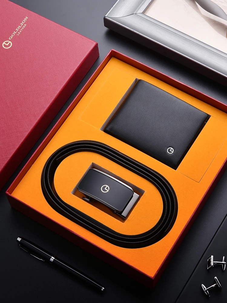 Original-Goldlion-Luxury-Designer-Belt-purse-gift-box-set-Men-s-belt-is ...