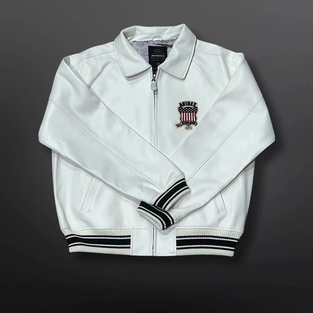 Men-s-Genuine-Leather-Flying-Suit-Jacket-French-Sheepskin-Large-Size ...