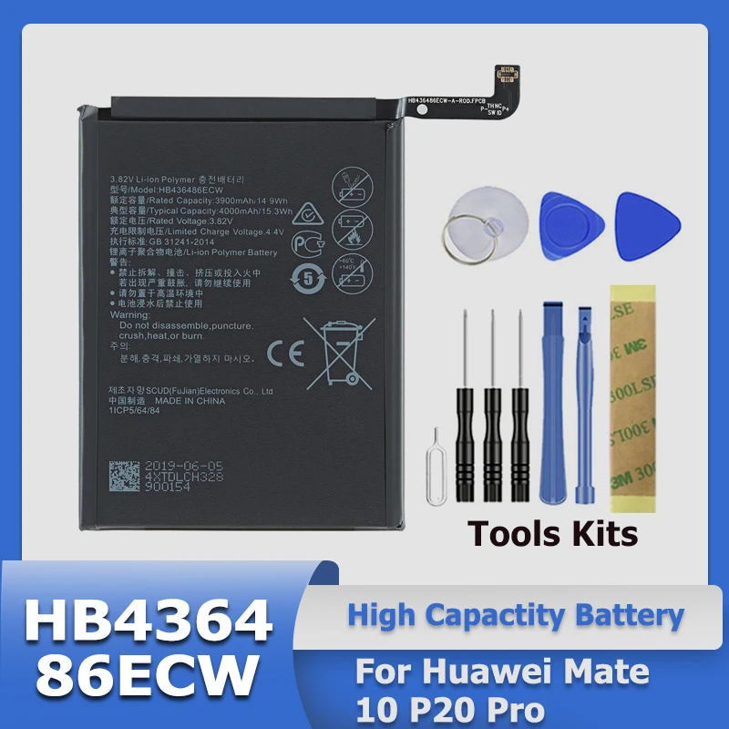 Xdou 100% New Hb436486ecw Battery For Huawei Mate 10 20 Pro X Al00 L09 ...