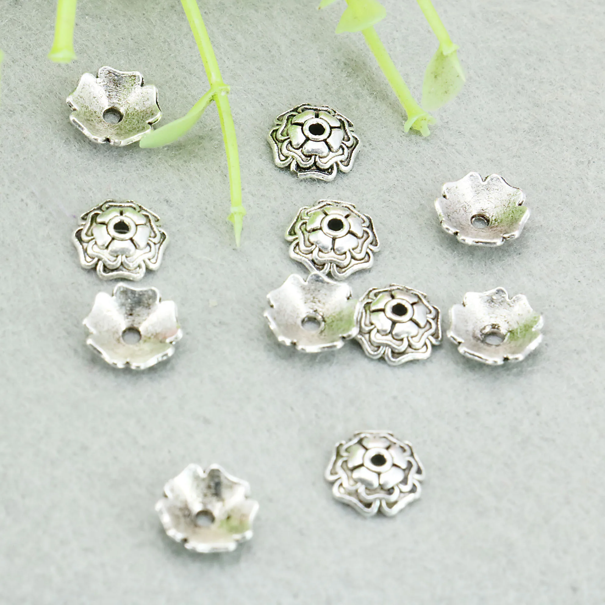 5PCS-10x3mm-Flower-Receptacle-Spacer-Alloy-Beads-DIY-Fittings-Jewelry ...