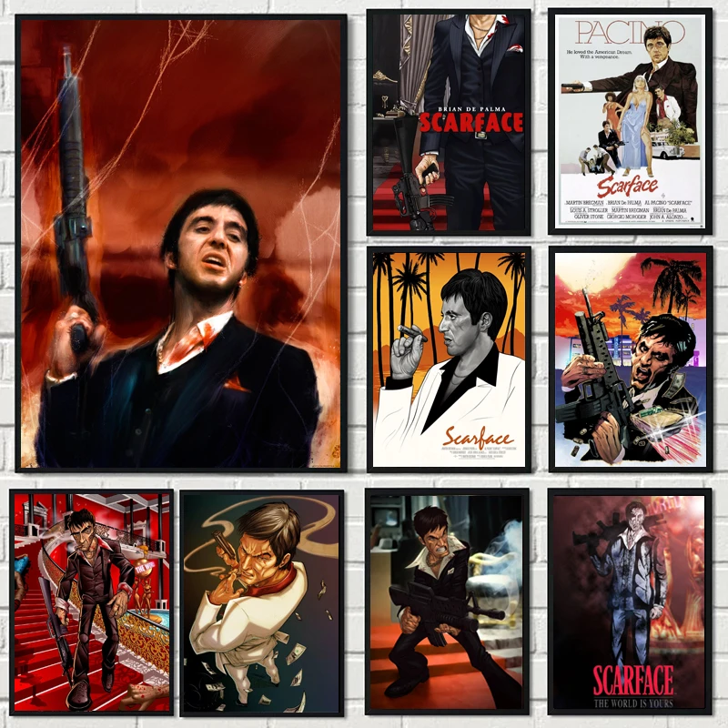 Classic-Movie-Scarface-Posters-Al-Pacino-Canvas-Painting-Vintage ...