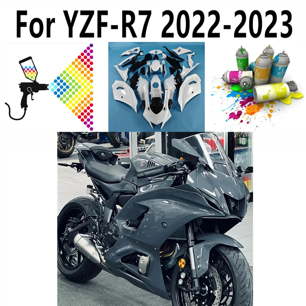 For-YZF-R7-2022-2023-Cement-grey-Full-Fairing-Kit-ABS-Injection-High ...