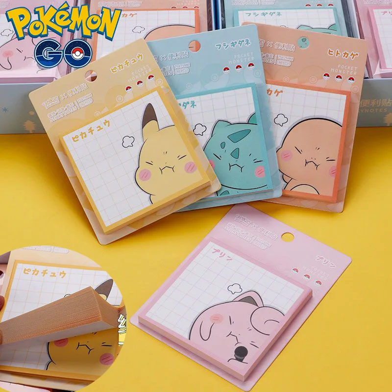 Pok-mon-Pikachu-Cartoon-Notes-Sticky-Notes-Jigglypuff-Figura-Anime ...