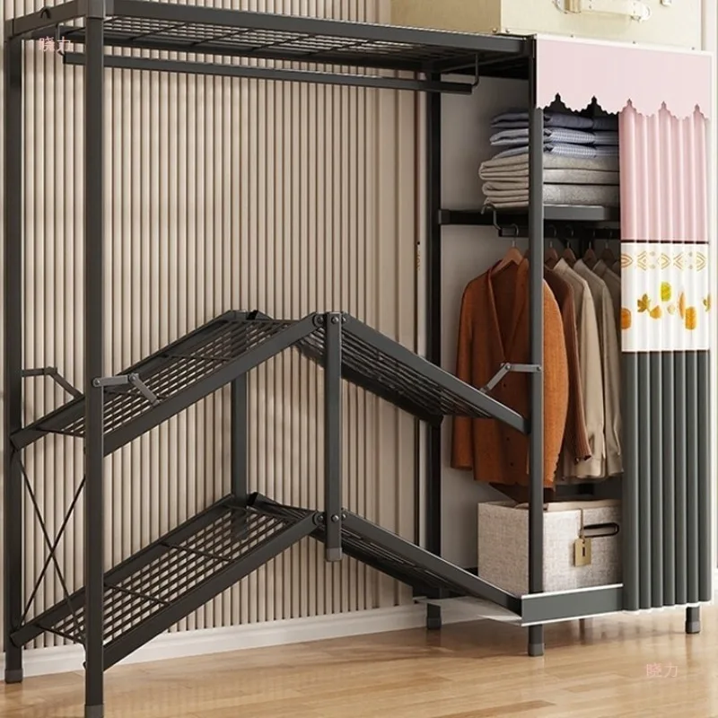 Sturdy Frame Folding Clothes Wardrobe Durable Tool Free Assembly ...