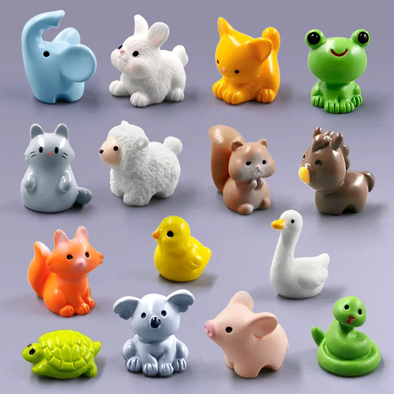 10Pc-Squirrel-Fox-Rabbit-Sheep-Duck-Pig-Cat-Horse-Frog-Turtle-Snake ...