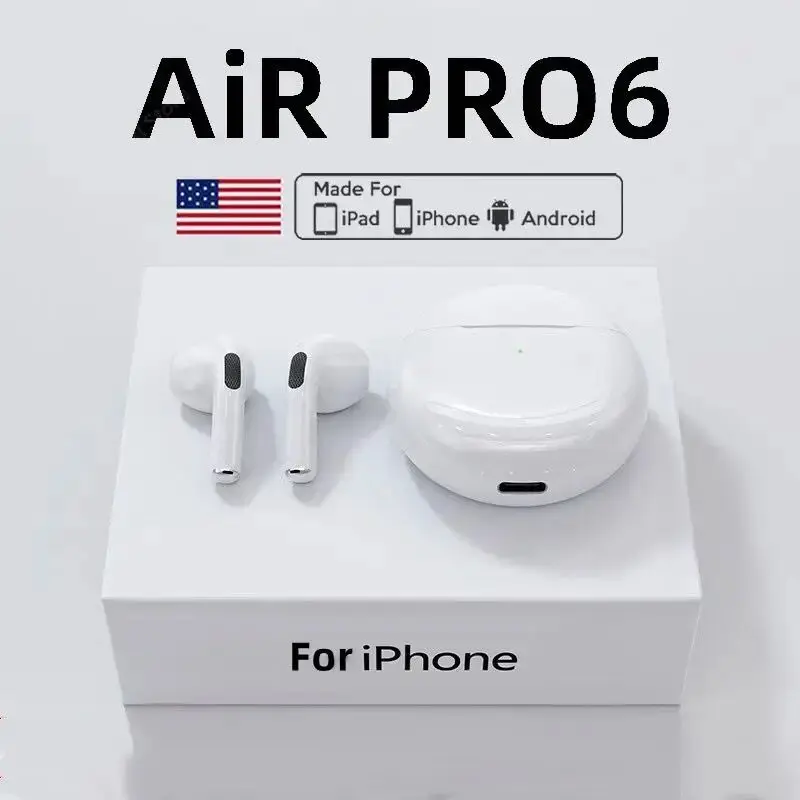 Original-Air-Pro-6-TWS-Wireless-Bluetooth-Earphones-Mini-Pods-Earbuds ...