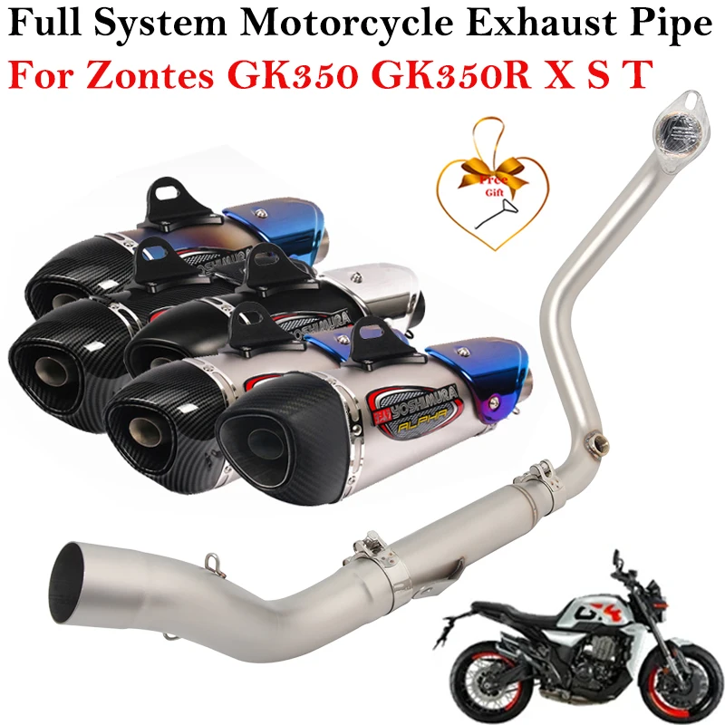 Silenciador-de-tubo-de-Escape-para-motocicleta-Zontes-GK350-GK350R-GK ...