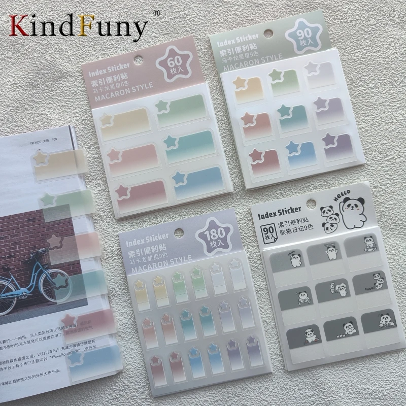 KindFuny 60/90/180PCS Index Tabs Multicolor Classification Stickers ...