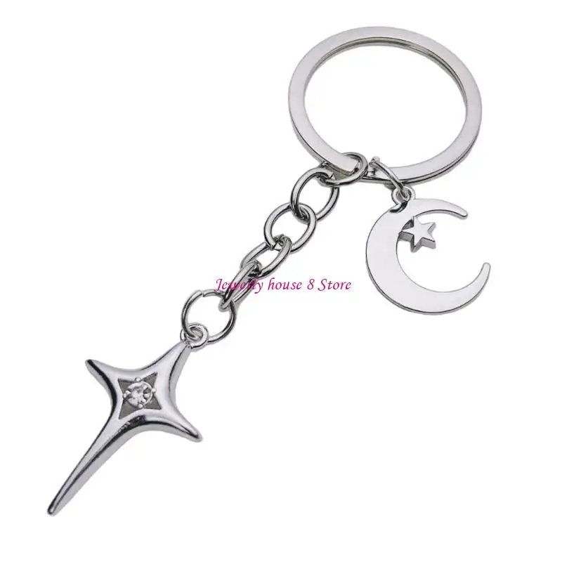 Friendship Keychains Star Moon Keyring Alloy Handbag Charm Unique ...