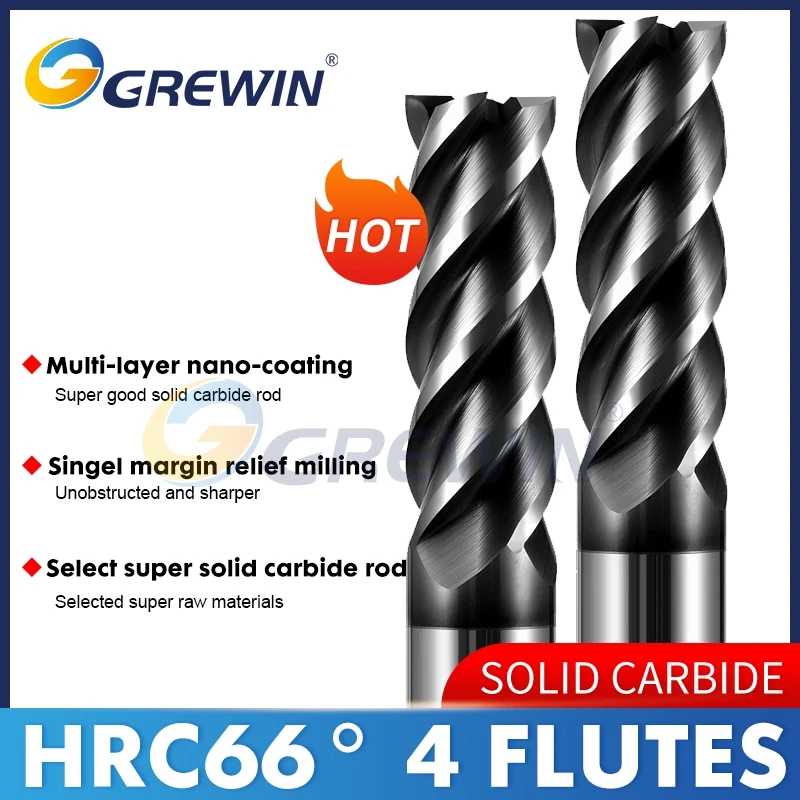 GREWIN-HRC66-4-Flutes-Solid-Carbide-End-Mills-Cutters-CNC-Stainless ...