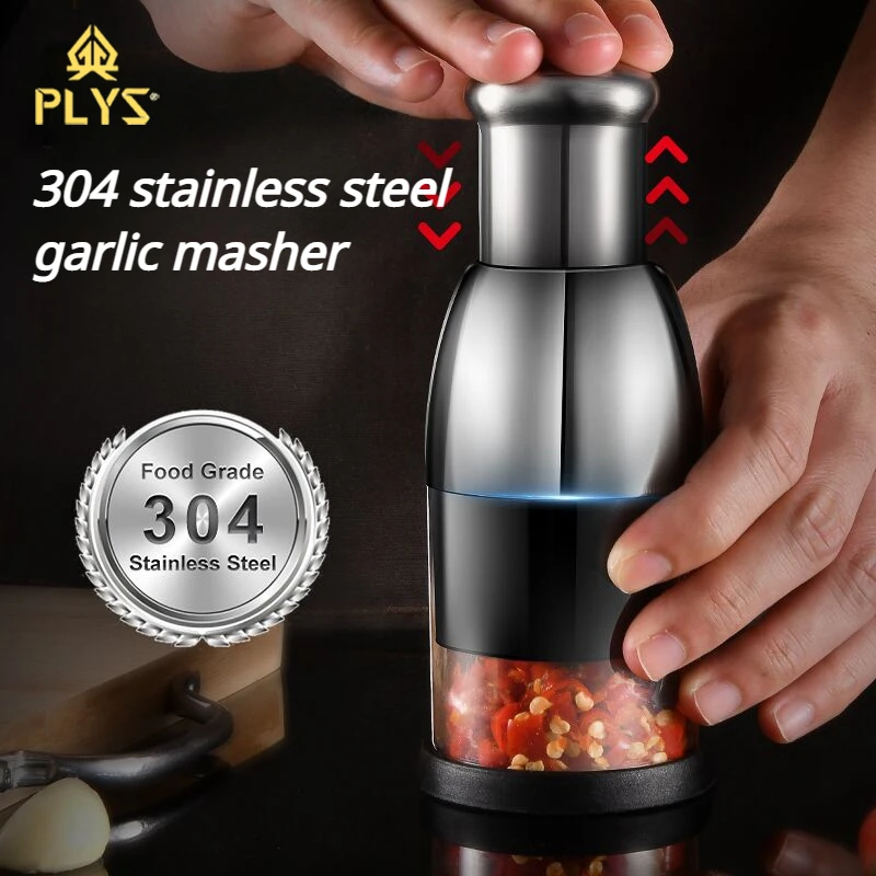 PLYS-304-stainless-steel-garlic-masher-household-manual-garlic-masher ...