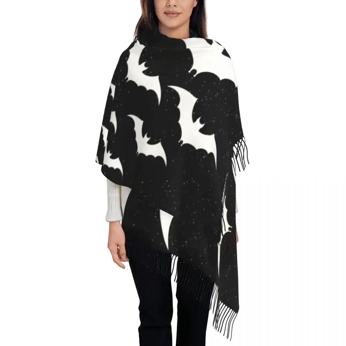 Ladies-Large-Bats-In-The-Night-Scarves-Women-Winter-Fall-Thick-Warm ...