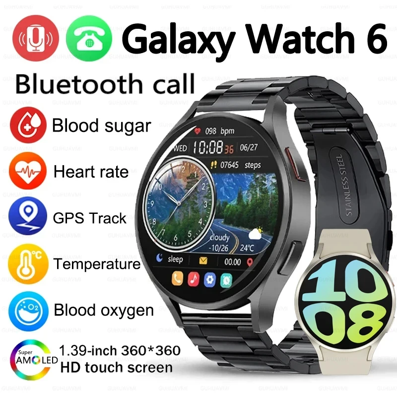 Neue-Samsung-Uhr-6-amoled-Smartwatch-M-nner-Blutzucker-Bluetooth-Call ...