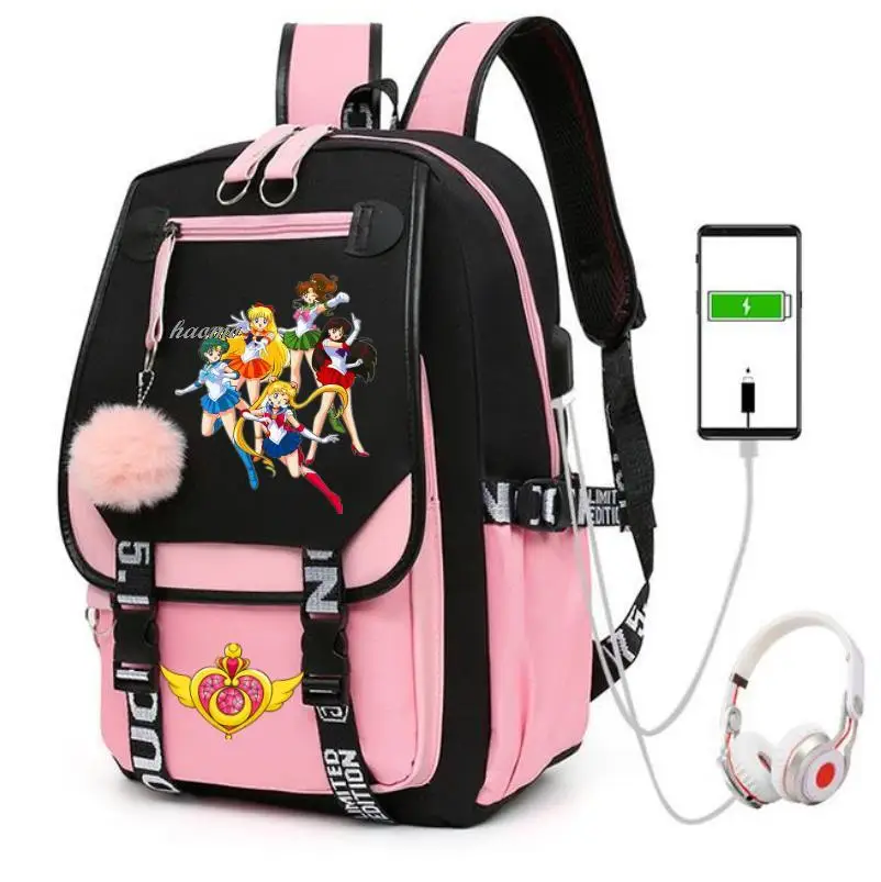 Cosplay Sailor Moon Anime School Bag Fashion Book Backpack Trendy ...